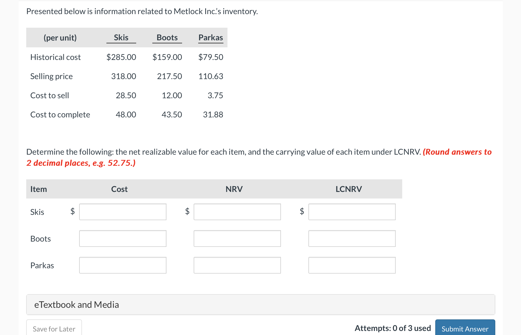 Solved Determine the following: the net realizable value for | Chegg.com