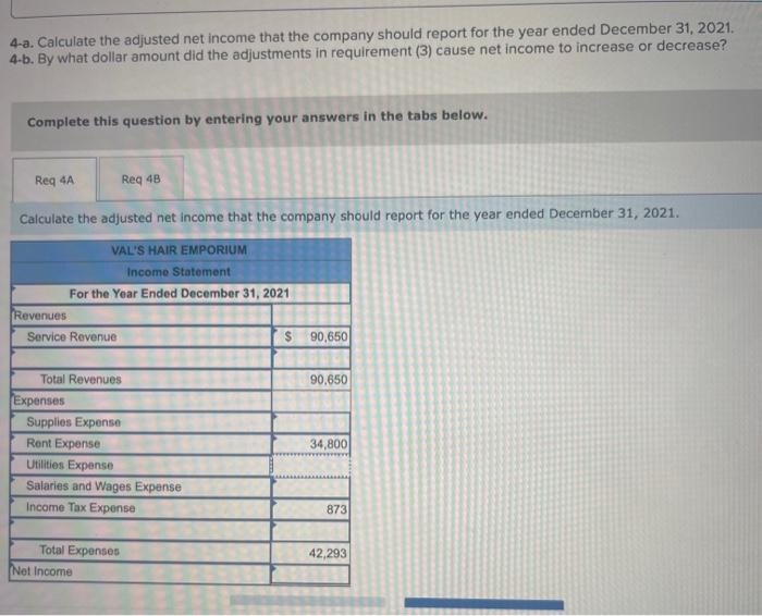 Solved calculate adjusted net income and how much ghe net | Chegg.com