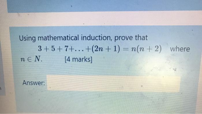 Solved Using mathematical induction, prove that | Chegg.com
