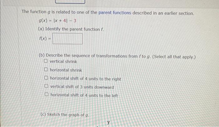 Solved Write an equation for the function whose graph is | Chegg.com