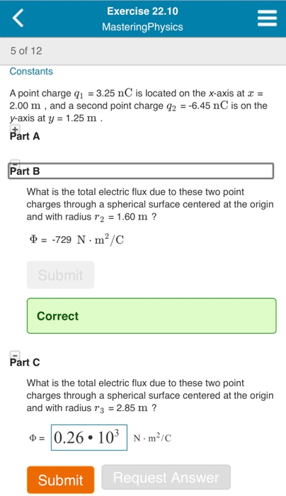 Solved Exercise 22.10 MasteringPhysics 5 of 12 Constants A | Chegg.com