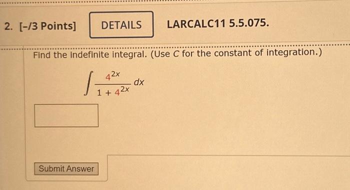 Solved Find the indefinite integral. (Use C for the constant | Chegg.com