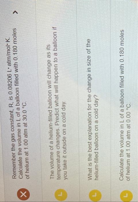 Solved Remember the gas constant, R, is 0.08206 L⋅atm/mol⋅K. | Chegg.com