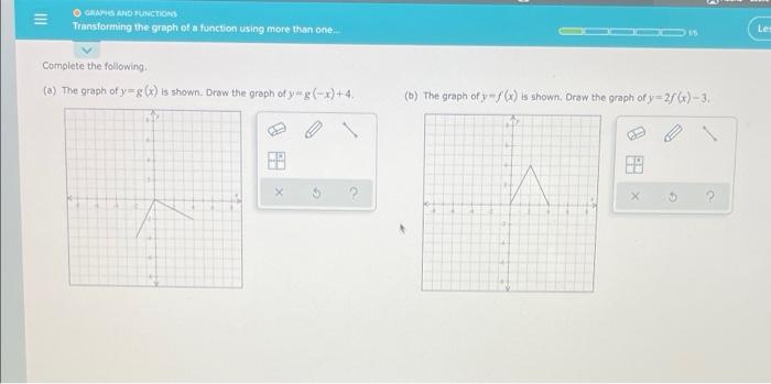 Solved GRAPHS AND FUNCTIONS Transforming the graph of a | Chegg.com