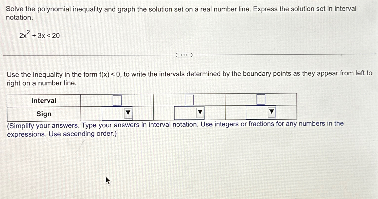Solved Solve the polynomial inequality and graph the | Chegg.com