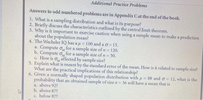 Solved Answers to odd numbered problems are in Appendix C at | Chegg.com