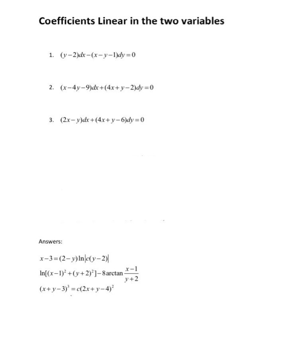 Solved how to solve DIFFERENTIAL EQUATION: COEFFICIENTS | Chegg.com
