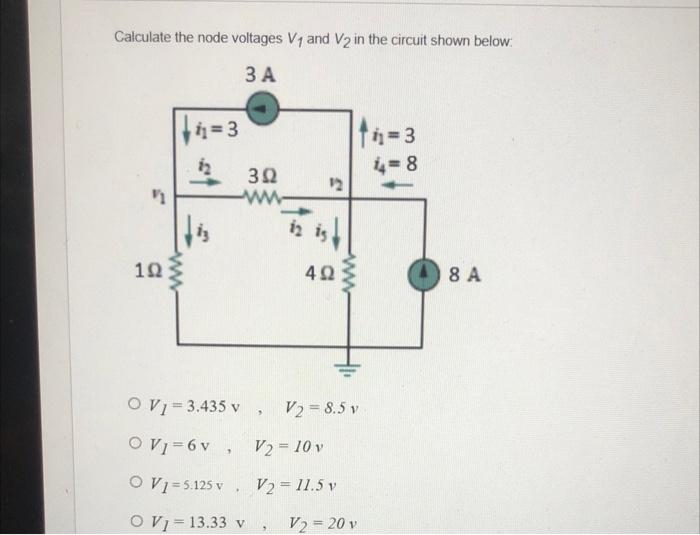 Solved Calculate the node voltages V1 and V2 in the circuit | Chegg.com