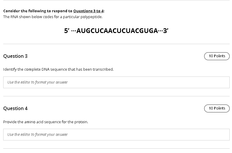 Solved Question 3Identify the complete DNA sequence that has | Chegg.com