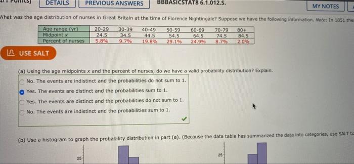 Solved DETAILS PREVIOUS ANSWERS BBBASICSTAT8 6.1.012.S. MY | Chegg.com