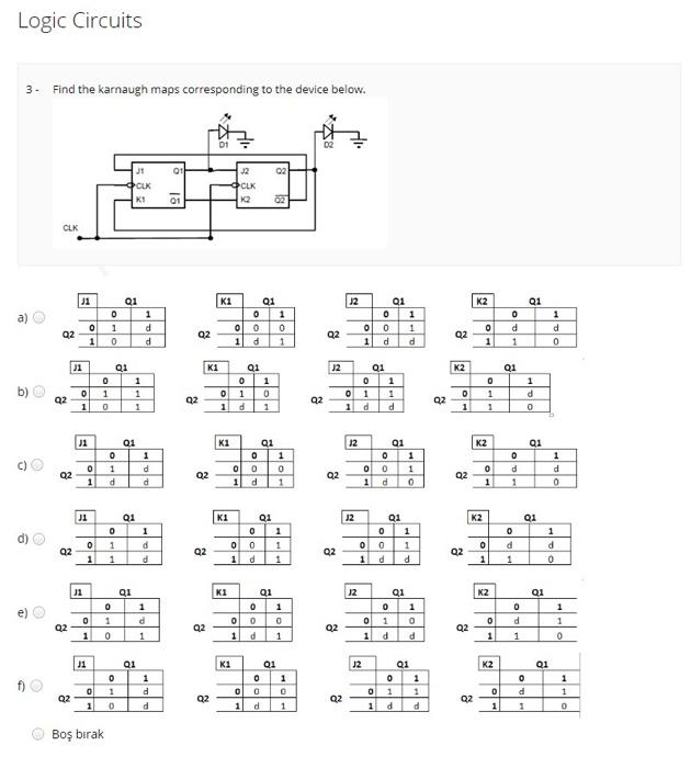 Solved Logic Circuits 3. Find the karnaugh maps | Chegg.com