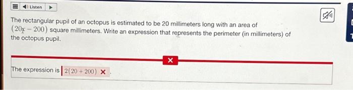 Solved The rectangular pupil of an octopus is estimated to | Chegg.com