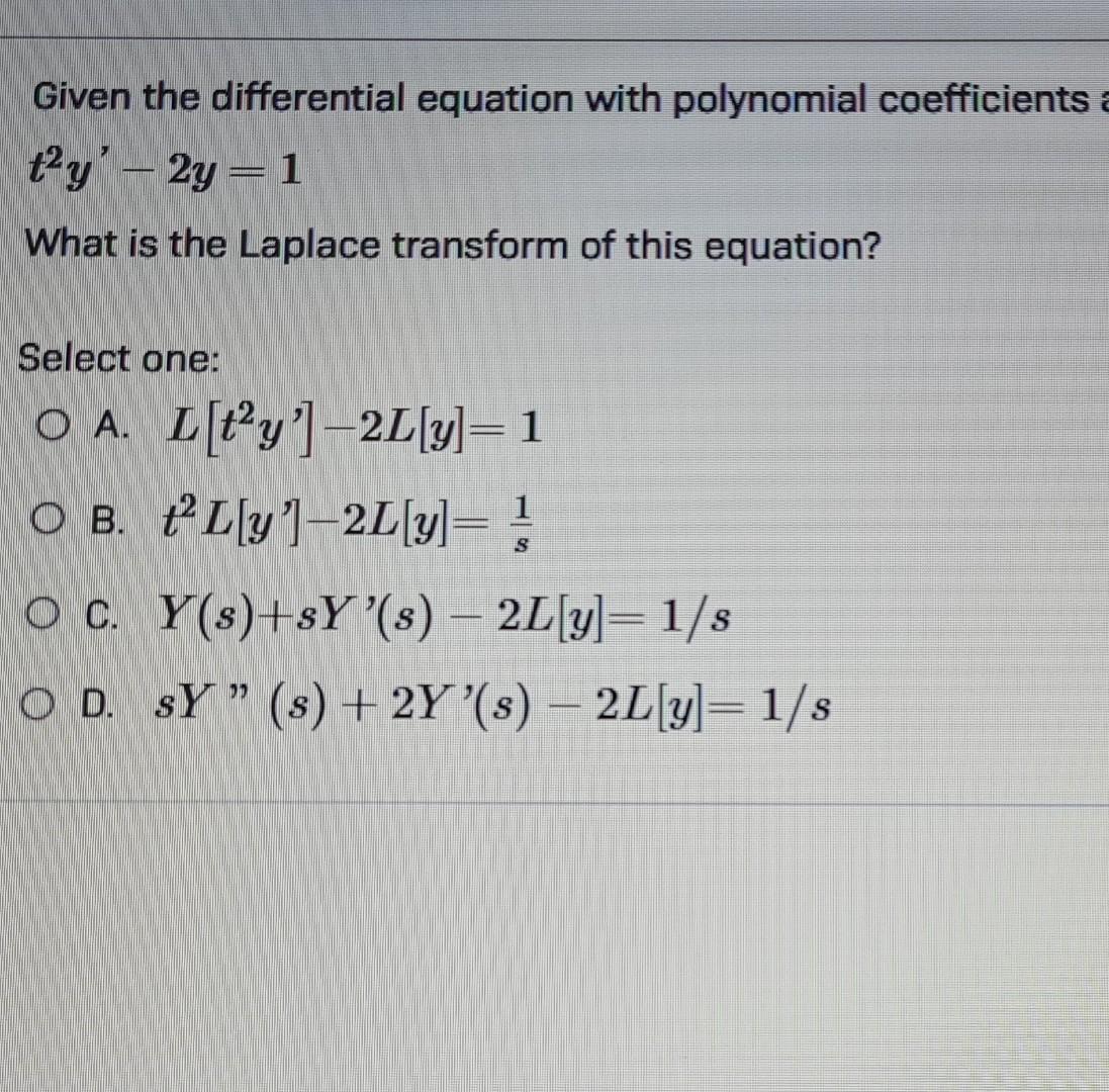 Solved Given the differential equation with polynomial | Chegg.com