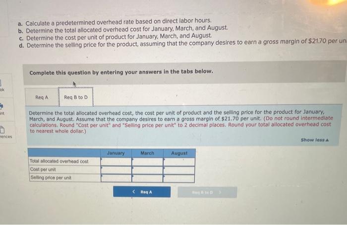 Solved Problem 12-18A (Algo) Allocation to accomplish | Chegg.com