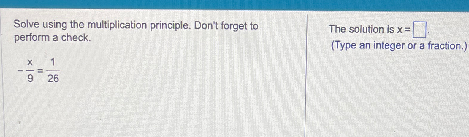 Solved Solve using the multiplication principle. Don't | Chegg.com