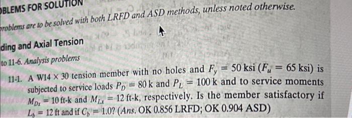 Solved OBLEMS FOR SOLU problems are to be solved with both | Chegg.com