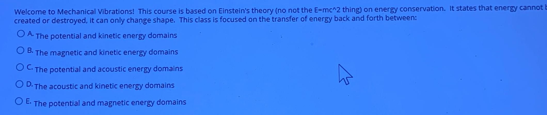 Solved Welcome to Mechanical Vibrations! This course is | Chegg.com