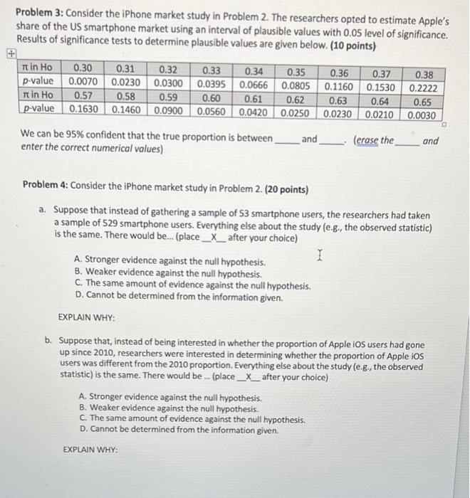 Solved Problem 3: Consider the iPhone market study in | Chegg.com
