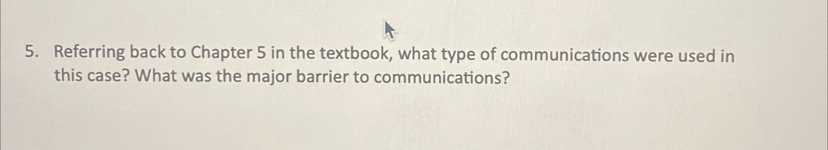 Solved Referring back to Chapter 5 ﻿in the textbook, what | Chegg.com