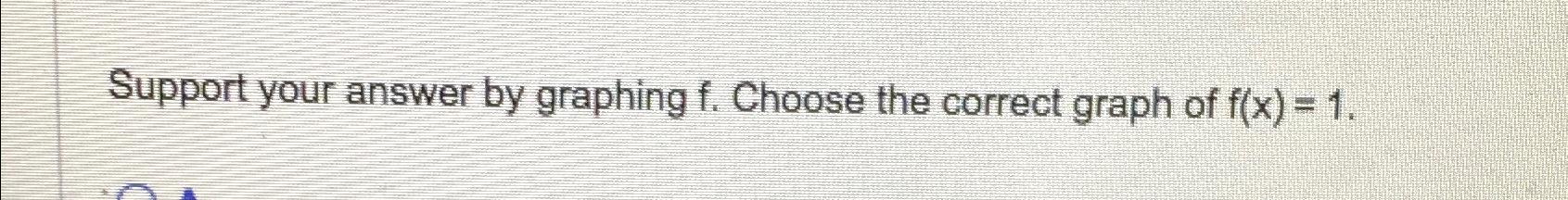 Solved Support your answer by graphing f. ﻿Choose the | Chegg.com