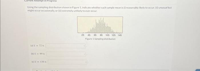 Solved Current Attempt in Progress Using the sampling | Chegg.com