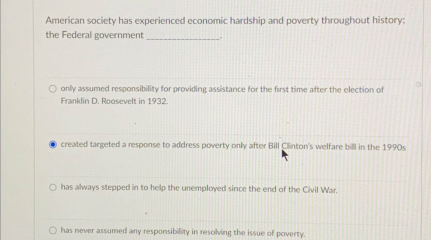 Solved American society has experienced economic hardship | Chegg.com