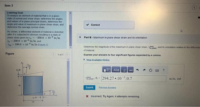 Solved Leaming Goal: To analyze an element of matetial that | Chegg.com