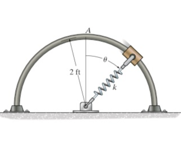 Solved The 3-lb collar is released from rest at A and slides | Chegg.com