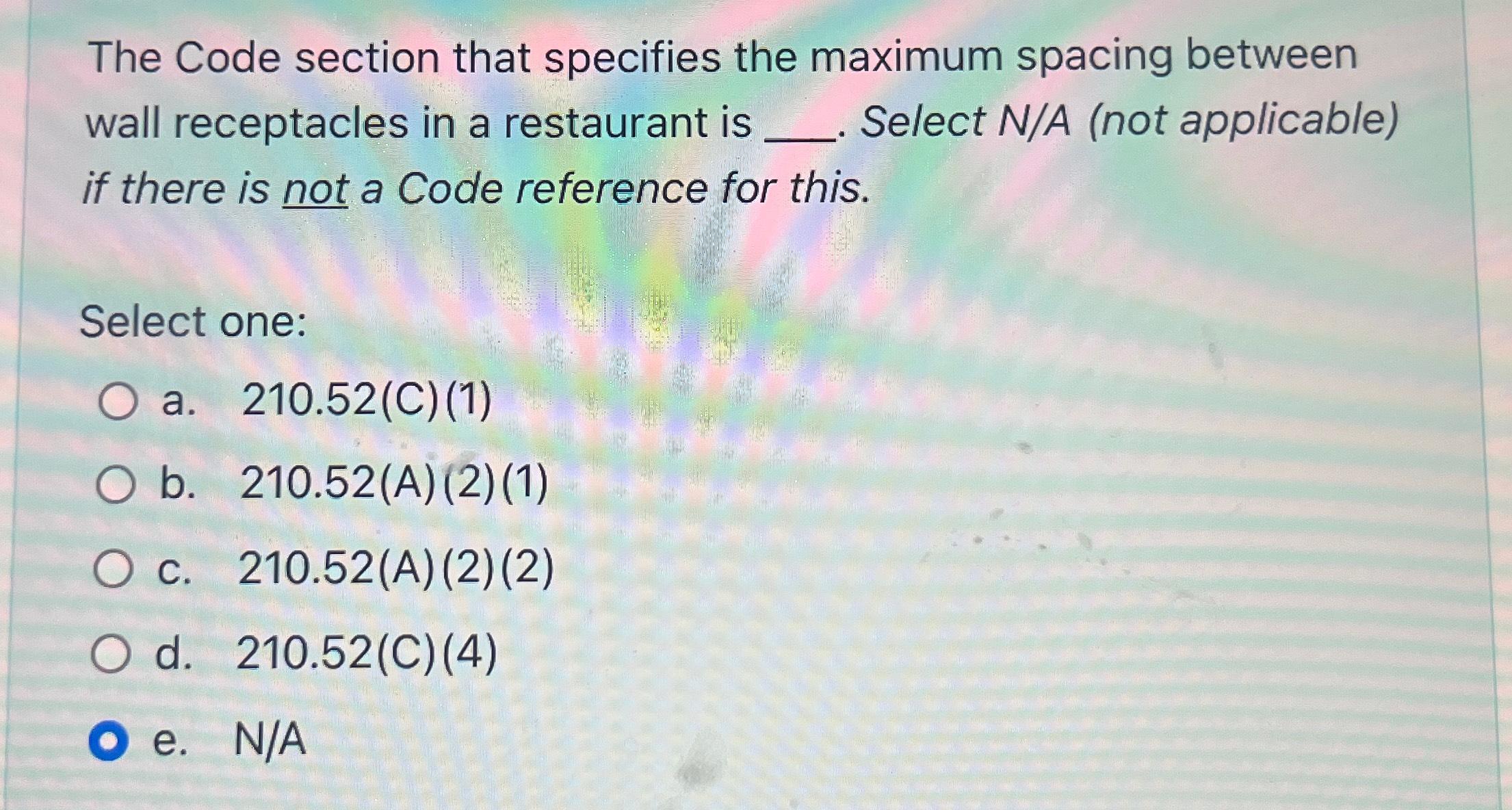 Solved The Code section that specifies the maximum spacing | Chegg.com