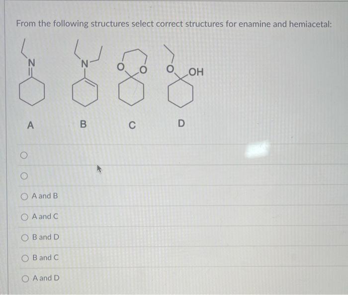 Solved From the following structures select correct | Chegg.com