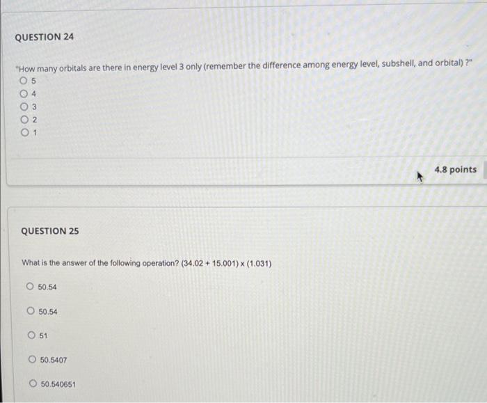 Solved "How many orbitals are there in energy level 3 only | Chegg.com