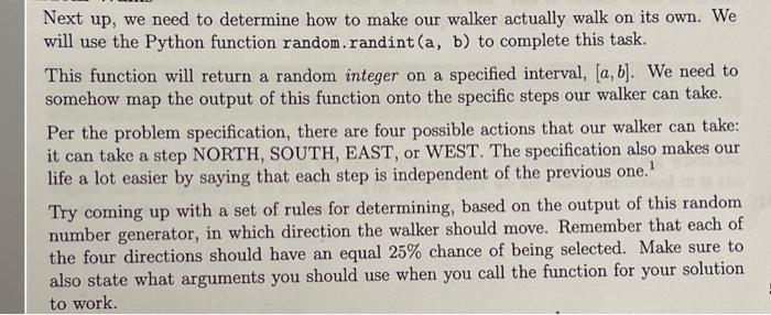 Solved A two dimensional random walk simulates the behavior | Chegg.com