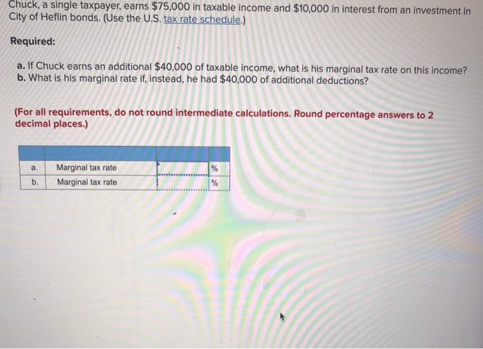 Solved Chuck, a single taxpayer, earns $75,000 in taxable | Chegg.com