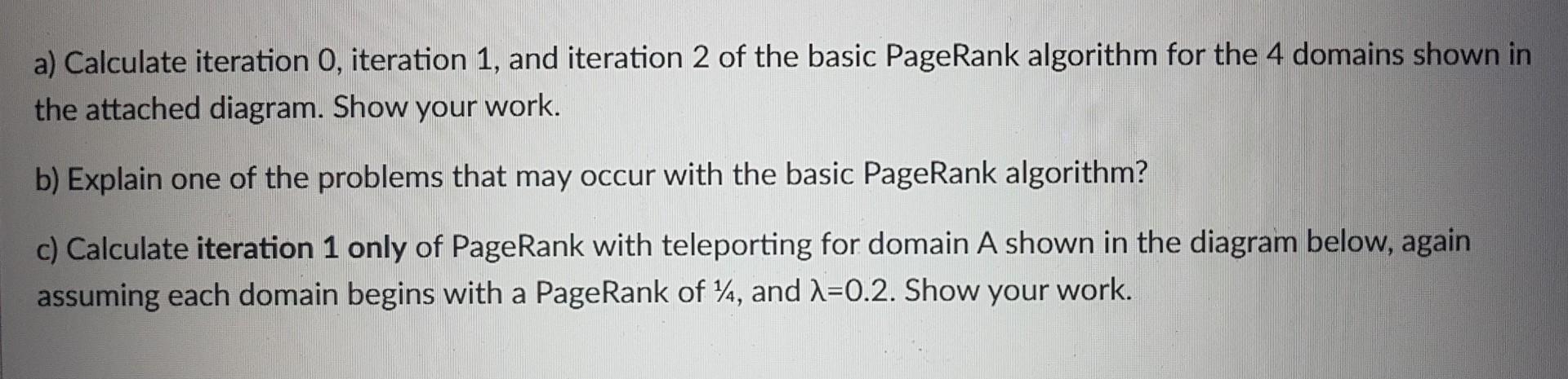 Solved a) Calculate iteration 0, iteration 1, and iteration | Chegg.com