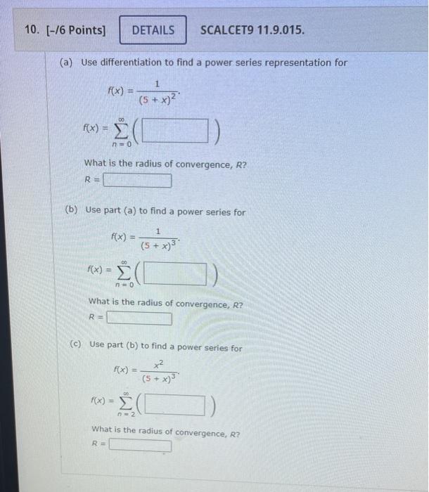 Solved SCALCET9 11.9.015. (a) Use differentiation to find a | Chegg.com