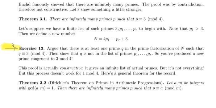 Solved Euclid famously showed that there are infinitely many | Chegg.com