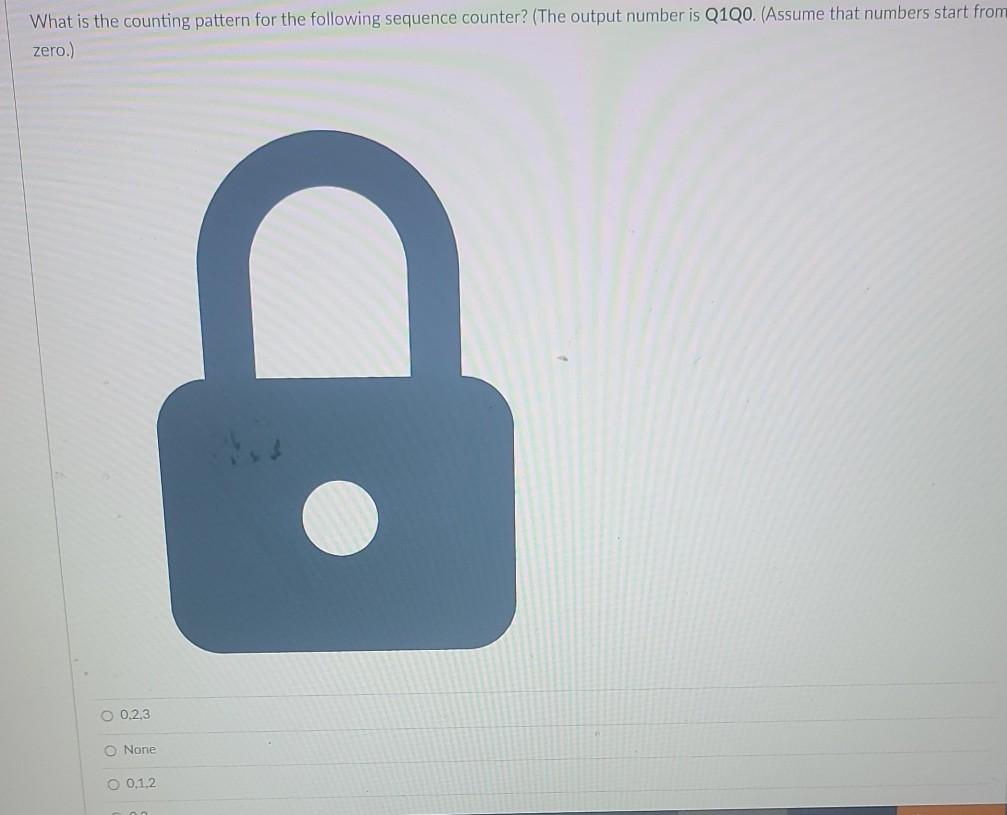 Solved What is the counting pattern for the following | Chegg.com
