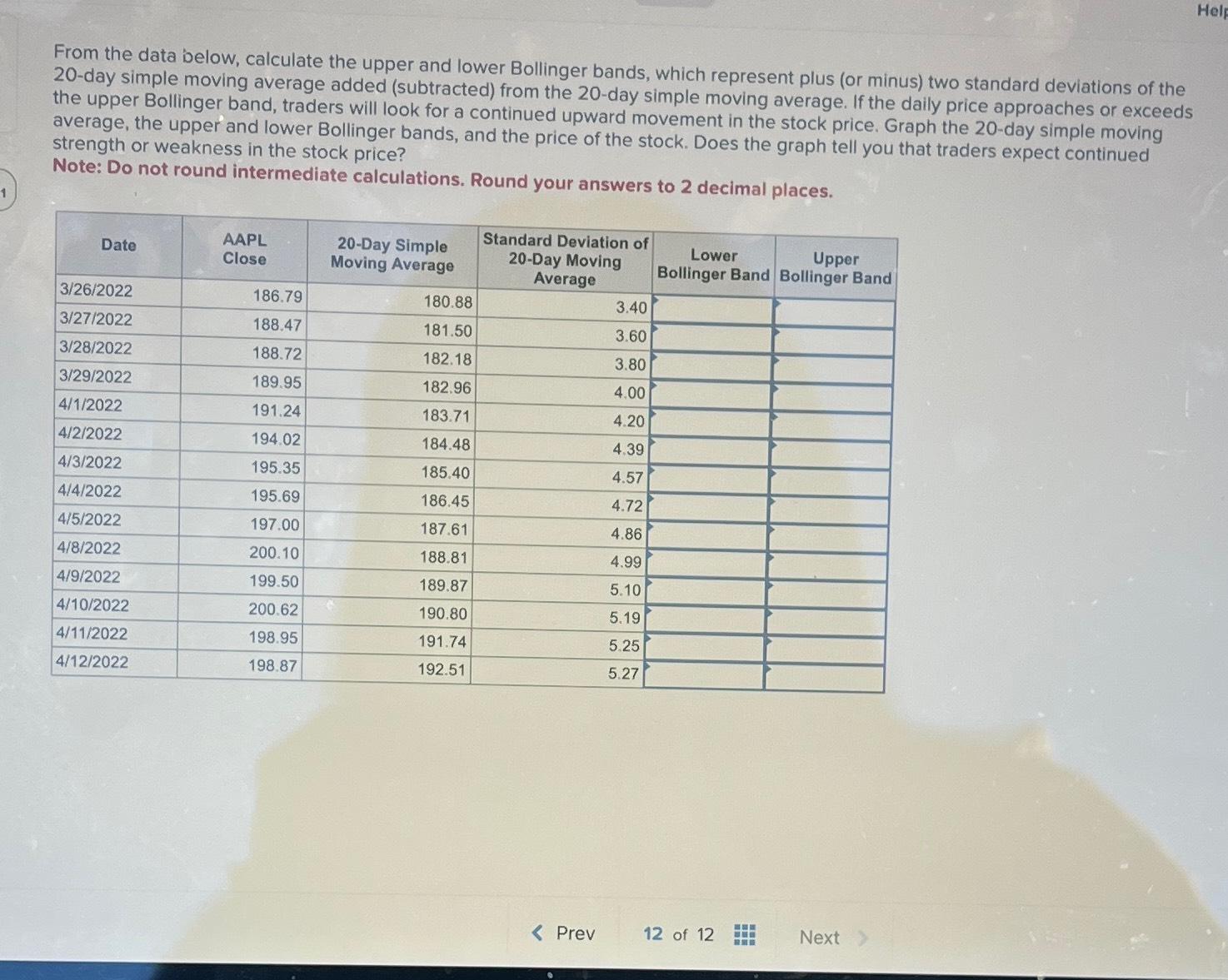 Solved From the data below, calculate the upper and lower | Chegg.com