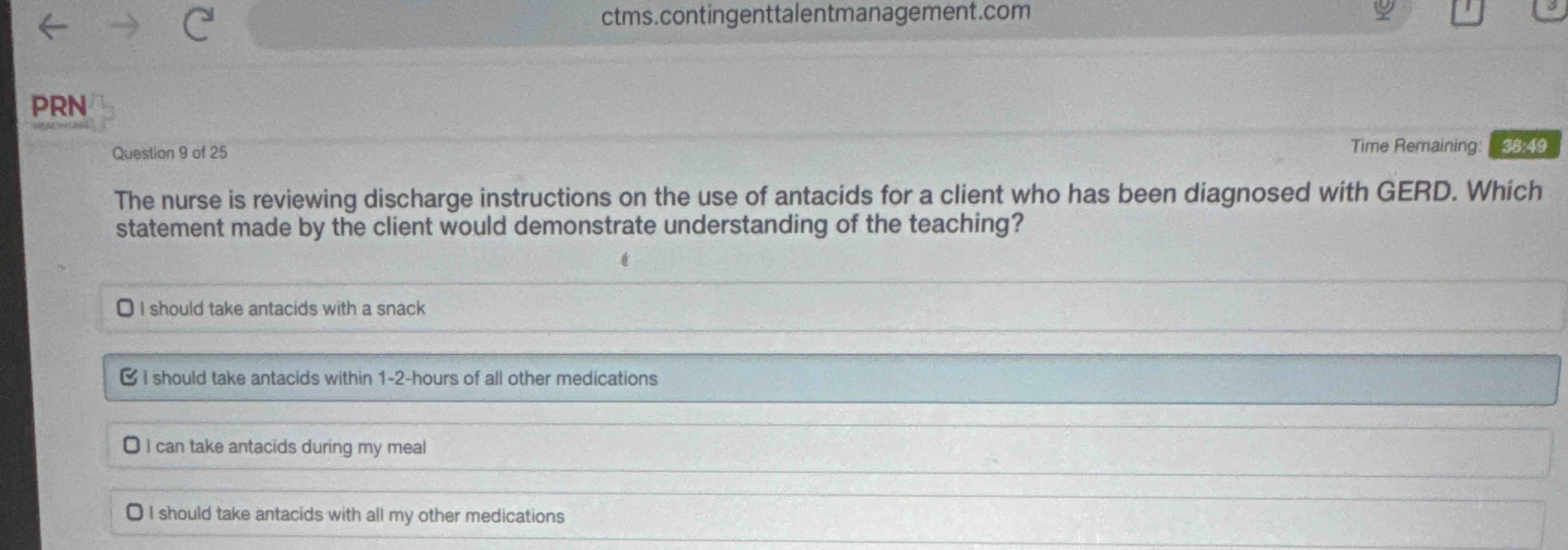 Solved Question 9 ﻿of 25The nurse is reviewing discharge | Chegg.com