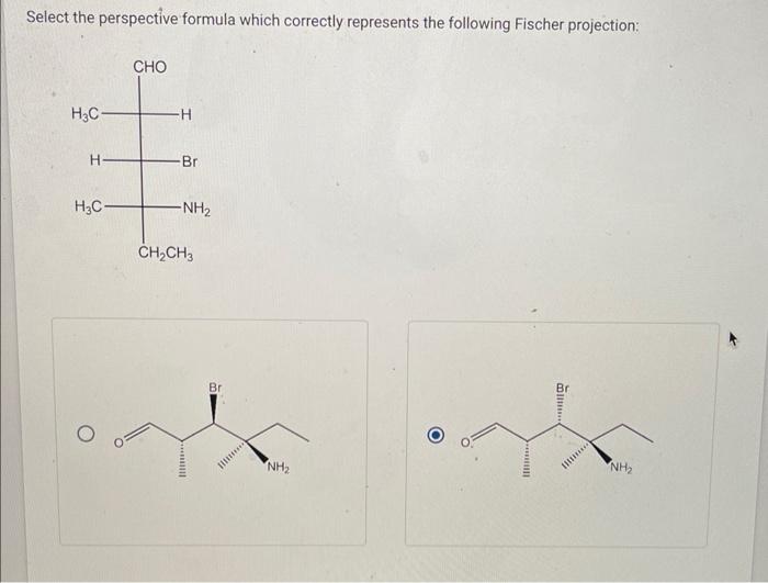 Solved Select the perspective formula which correctly | Chegg.com