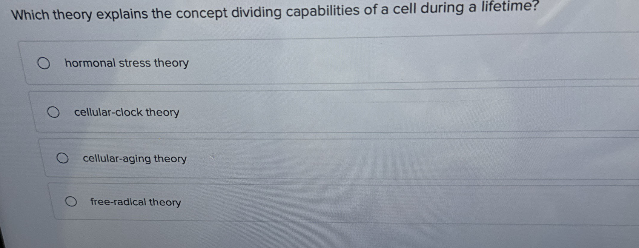 Solved Which theory explains the concept dividing | Chegg.com