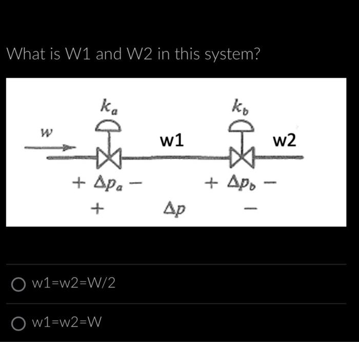 Solved What is W1 and W2 in this system? w1=w2=W/2 | Chegg.com