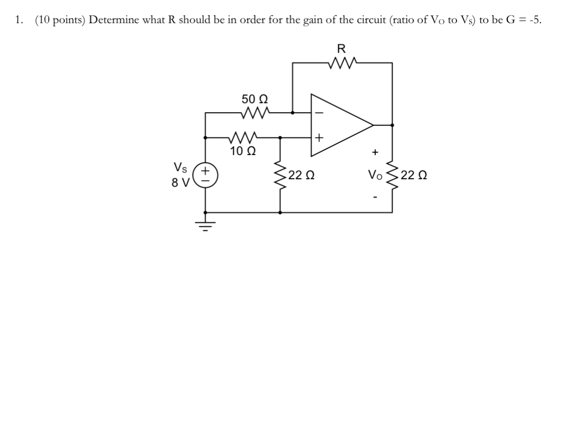 Solved (10 points) Determine what R should be in order | Chegg.com Solved (10 points) Determine what R should be in order | Chegg.com
