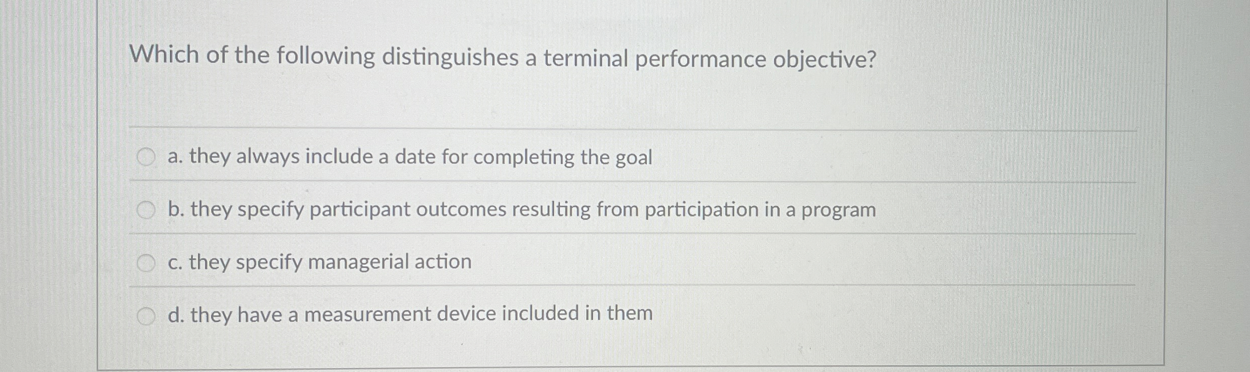 Solved Which of the following distinguishes a terminal | Chegg.com
