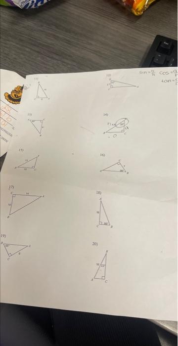 solve each triangle | Chegg.com