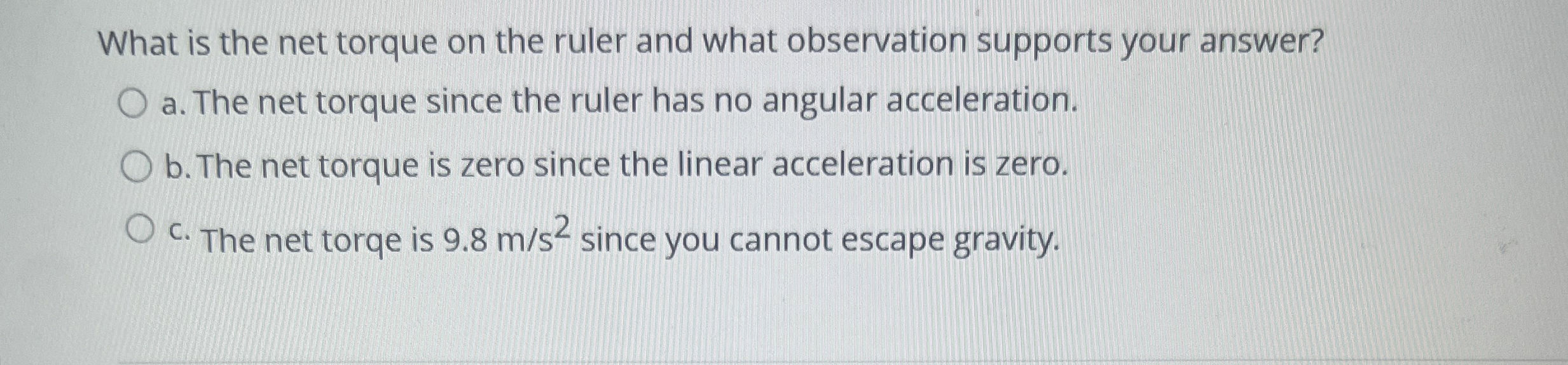 Solved What is the net torque on the ruler and what | Chegg.com