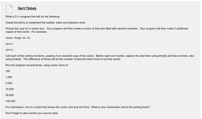 Solved Write a Ct+ program that will do the following: | Chegg.com
