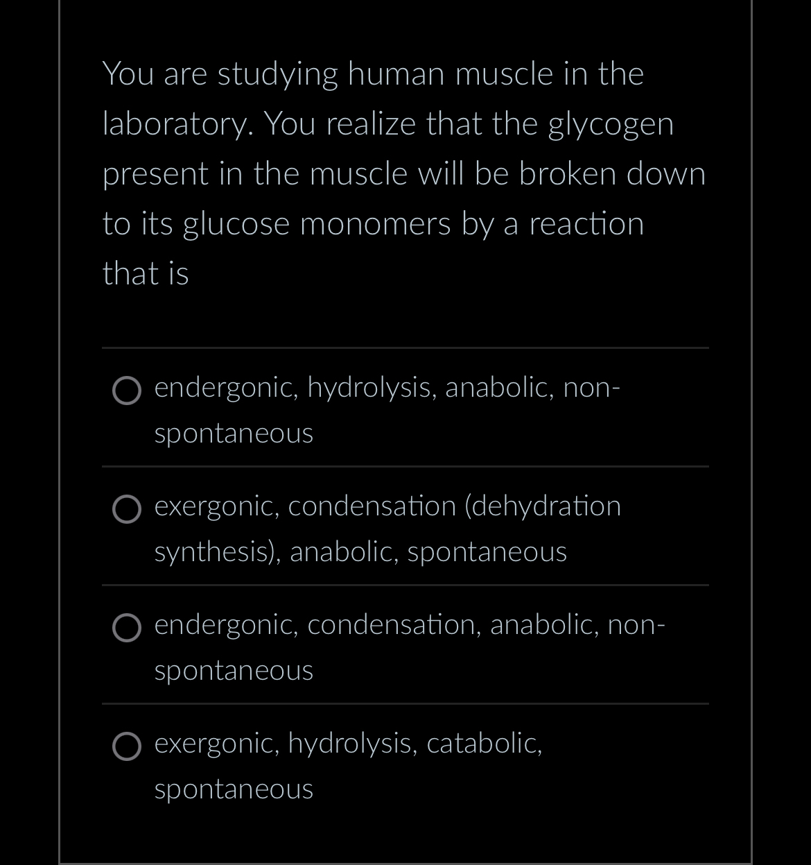Solved You are studying human muscle in the laboratory. You | Chegg.com