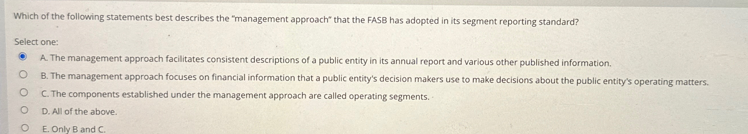 Solved Which of the following statements best describes the | Chegg.com