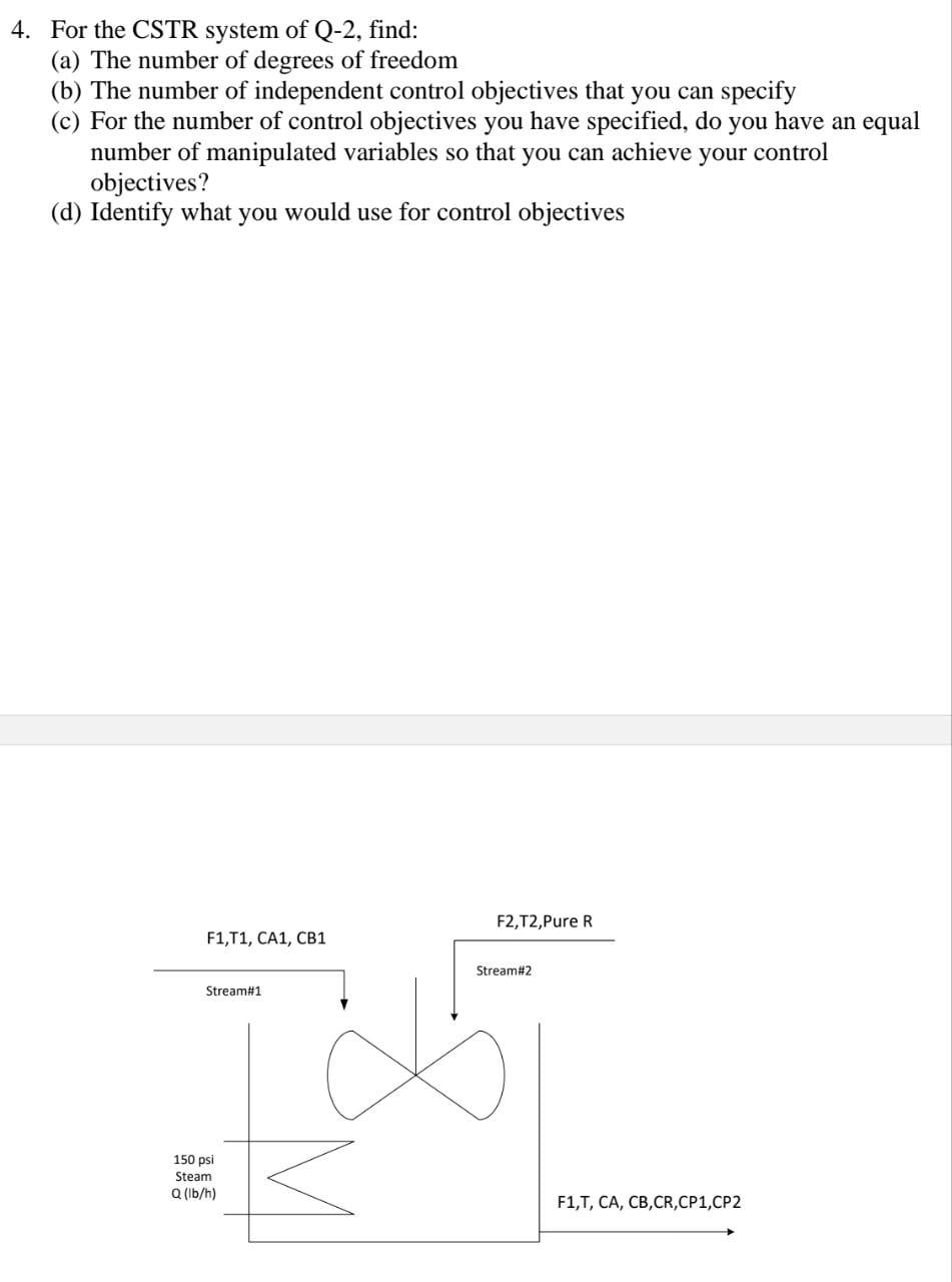 Solved For the CSTR system of Q-2, ﻿find:(a) ﻿The number of | Chegg.com